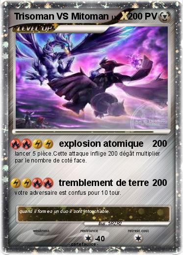 Pokémon Trisoman VS Mitoman - explosion atomique - Ma carte Pokémon