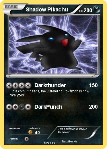 Pokémon Shadow Pikachu 933 933 - Darkthunder - My Pokemon Card