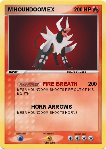Pokémon M HOUNDOOM EX 12 12 - FIRE BREATH - My Pokemon Card