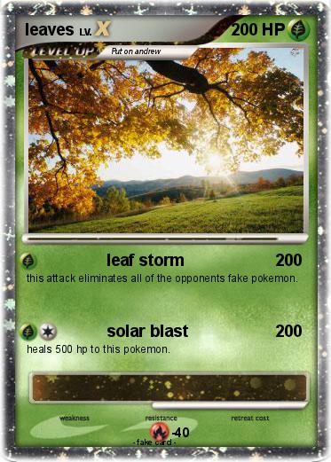 Pokémon leaves 4 4 - leaf storm - My Pokemon Card