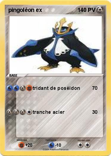 Pokémon pingoleon ex 10 10 - tridant de poséidon - Ma carte Pokémon