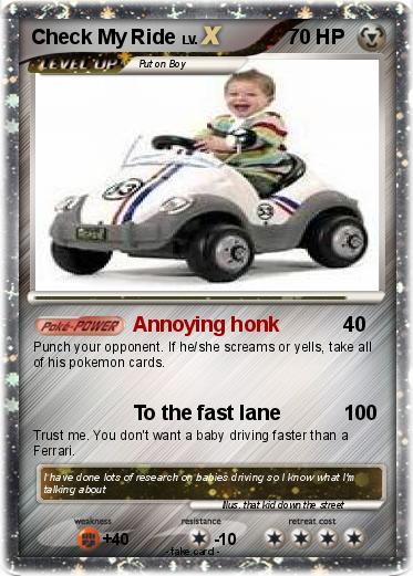 Pokémon Check My Ride - Annoying honk - My Pokemon Card