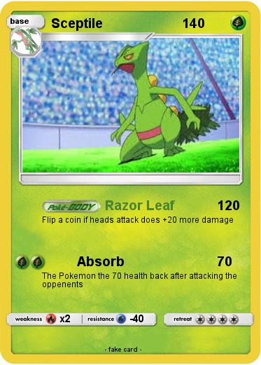 Pokémon Sceptile 582 582 - Razor Leaf - My Pokemon Card