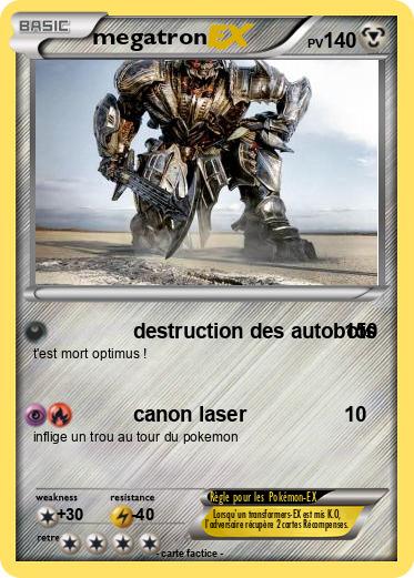 Pokémon megatron 590 590 - destruction des autobots - Ma carte Pokémon