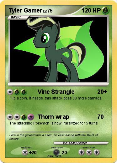 Pokémon Tyler Gamer - Vine Strangle - My Pokemon Card