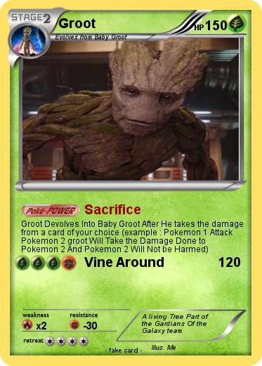 Pokémon Groot 128 128 - Sacrifice - My Pokemon Card