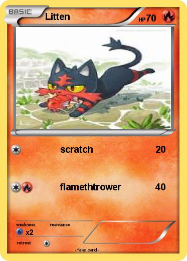 Pokémon Litten 152 152 - scratch - My Pokemon Card