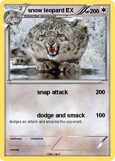 Pokémon snow leopard EX 1 1 - snap attack - My Pokemon Card