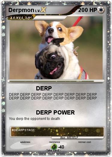 Pokémon Derpmon 6 6 - DERP - My Pokemon Card