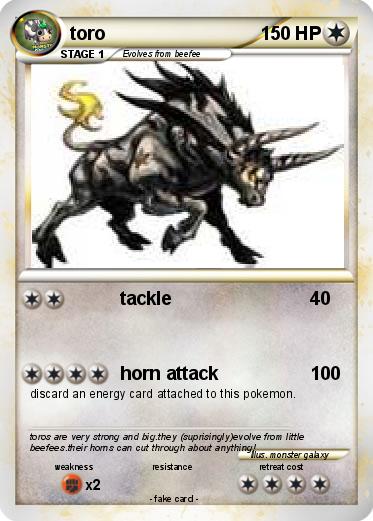 Pokémon toro 11 11 - tackle - My Pokemon Card
