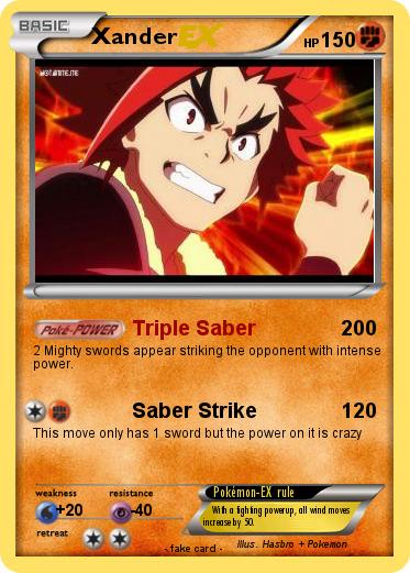 Pokémon Xander 124 124 - Triple Saber - My Pokemon Card