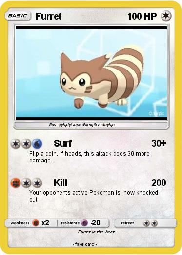 Pokémon Furret 109 109 - Surf - My Pokemon Card