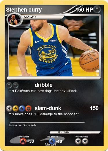 Pokémon Stephen curry 285 285 - dribble - My Pokemon Card