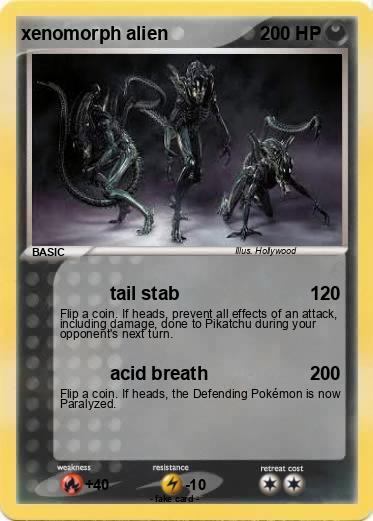 Pokémon xenomorph alien 3 3 - tail stab - My Pokemon Card