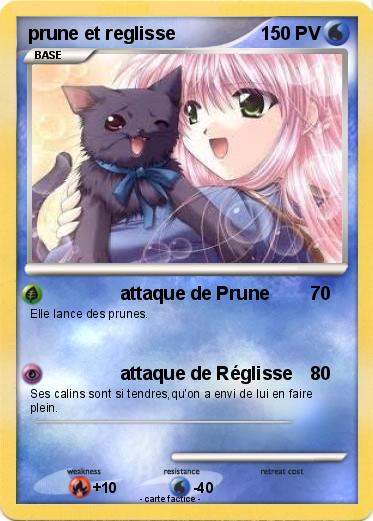 Pokémon prune et reglisse - attaque de Prune - Ma carte Pokémon