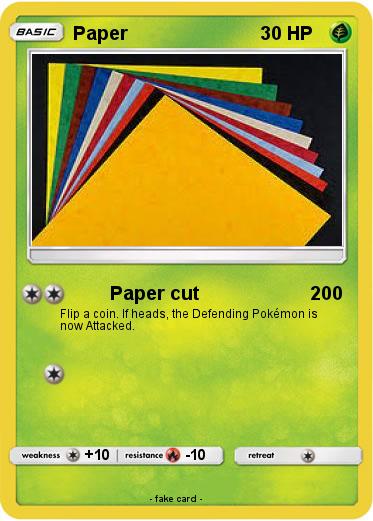 Pokémon Paper 707 707 - Paper cut - My Pokemon Card