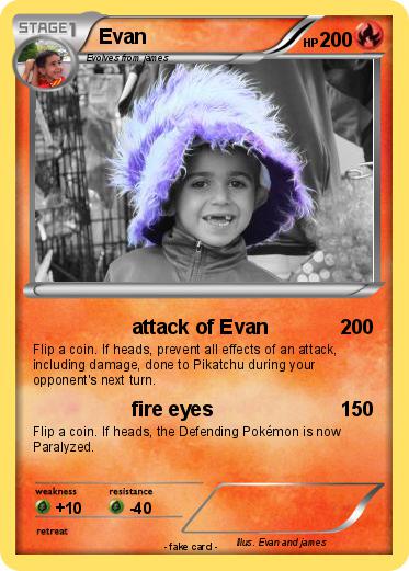 Pokémon Evan 366 366 - attack of Evan - My Pokemon Card