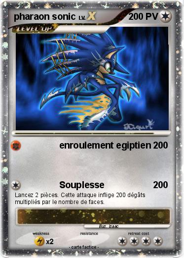 Pokémon pharaon sonic - enroulement egiptien - Ma carte Pokémon