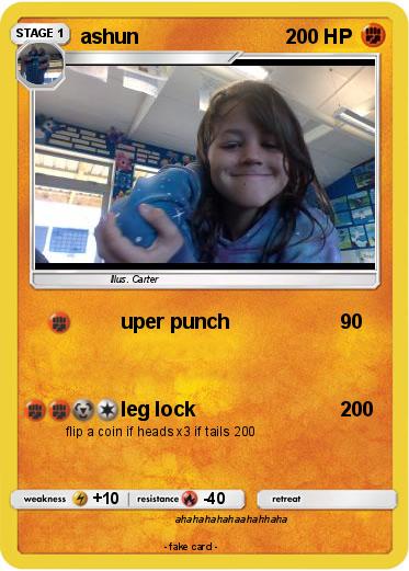 Pokémon ashun - uper punch - My Pokemon Card