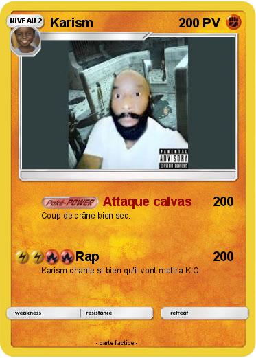 Pokémon Karism - Attaque calvas - Ma carte Pokémon