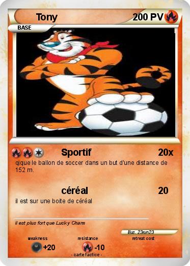 Pokémon Tony 382 382 - Sportif - Ma carte Pokémon