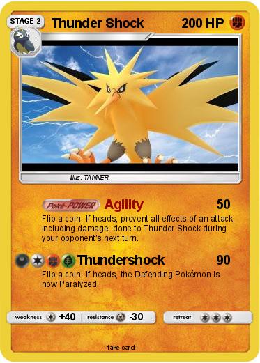 Pokémon Thunder Shock 104 104 - Agility - My Pokemon Card
