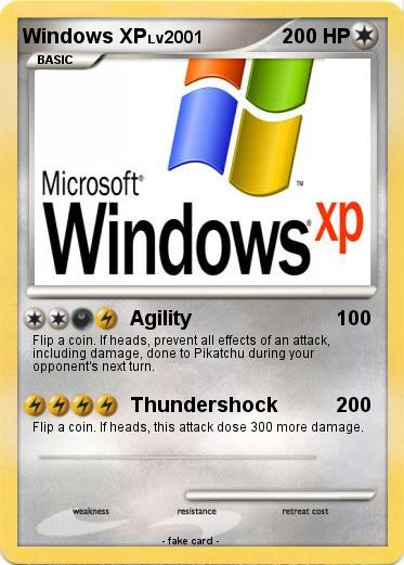 Pokémon Windows XP 133 133 - Agility - My Pokemon Card