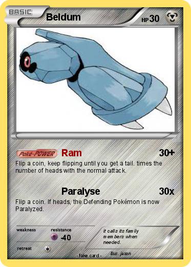 Pokémon Beldum 70 70 - Ram - My Pokemon Card