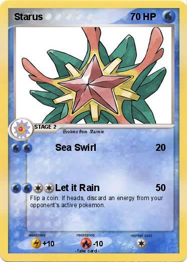 Pokémon Starus 3 3 - Sea Swirl - My Pokemon Card