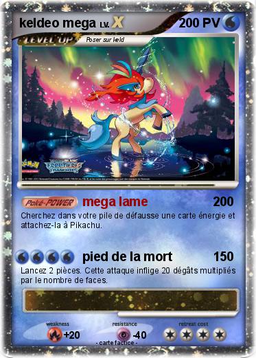 Pokémon keldeo mega - mega lame - Ma carte Pokémon