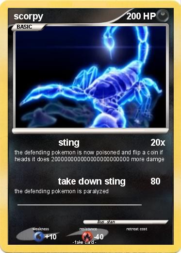 Pokémon scorpy 1 1 - sting - My Pokemon Card