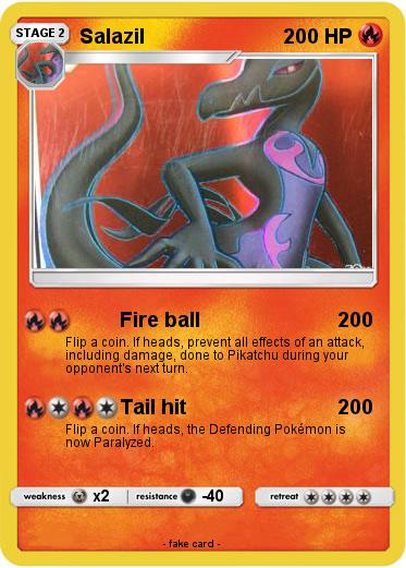 Pokémon Salazil - Fire ball - My Pokemon Card