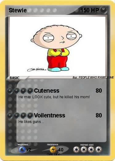 Pokémon Stewie 206 206 - Cuteness - My Pokemon Card