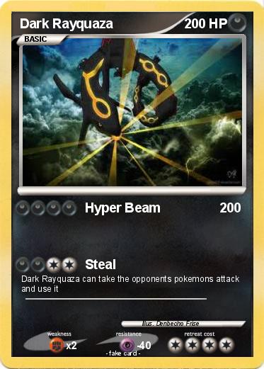 Pokémon Dark Rayquaza 378 378 - Hyper Beam - My Pokemon Card