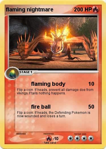 Pokémon flaming nightmare - flaming body - My Pokemon Card