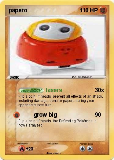 Pokémon papero 1 1 - lasers - My Pokemon Card