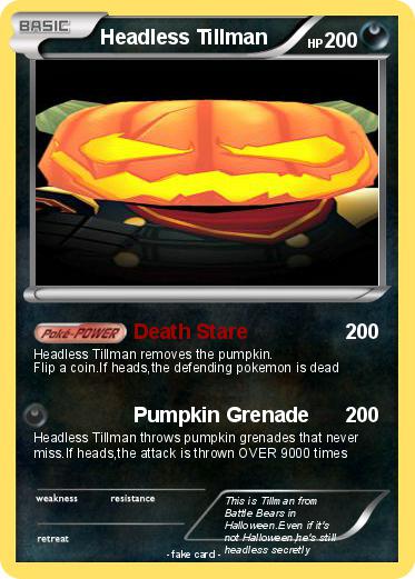 Pokémon Headless Tillman - Death Stare - My Pokemon Card