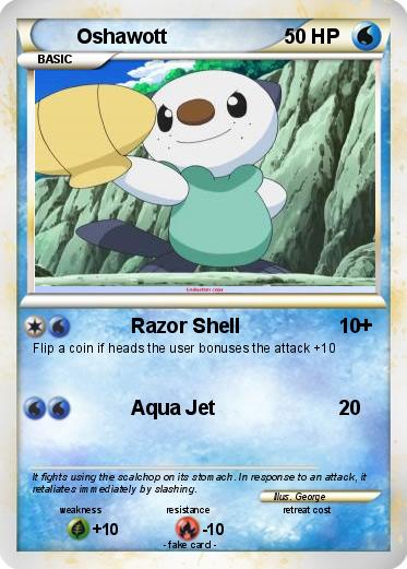 Pokémon Oshawott 482 482 - Razor Shell - My Pokemon Card