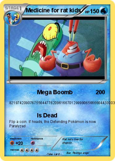 Pokémon Medicine for rat kids - Mega Boomb - My Pokemon Card