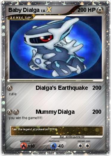 Pokémon Baby Dialga 102 102 - Dialga's Earthquake - My Pokemon Card