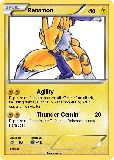Pokémon Renamon 50 50 - Agility - My Pokemon Card
