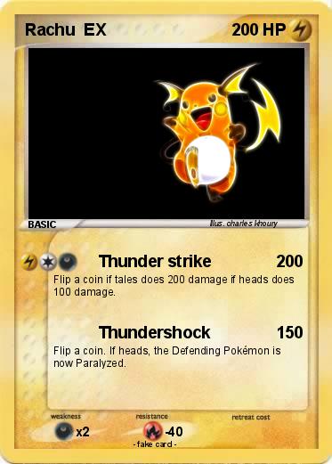 Pokémon Rachu EX 3 3 - Thunder strike - My Pokemon Card