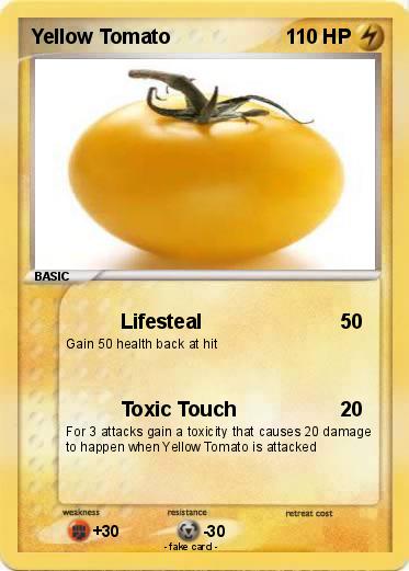 Pokémon Yellow Tomato - Lifesteal - My Pokemon Card