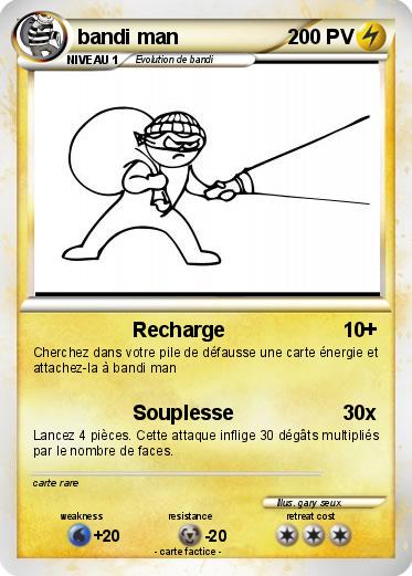 Pokémon bandi man - Recharge - Ma carte Pokémon