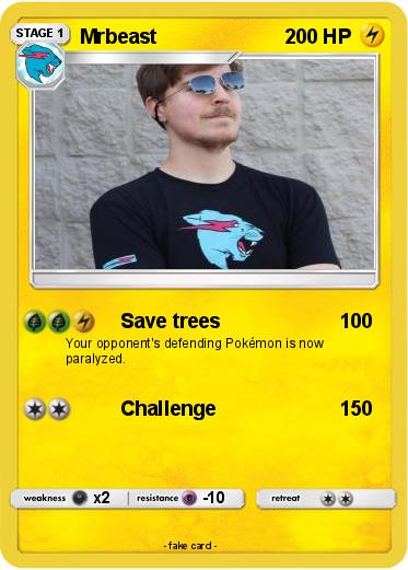 Pokémon Mrbeast 32 32 - Save trees - My Pokemon Card