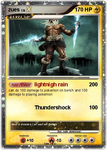Pokémon zues 101 101 - lightnigh rain - My Pokemon Card