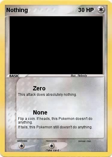 Pokémon Nothing 625 625 - Zero - My Pokemon Card