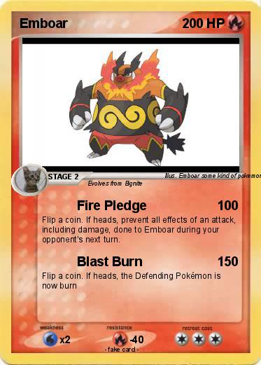 Pokémon Emboar 1224 1224 - Fire Pledge - My Pokemon Card