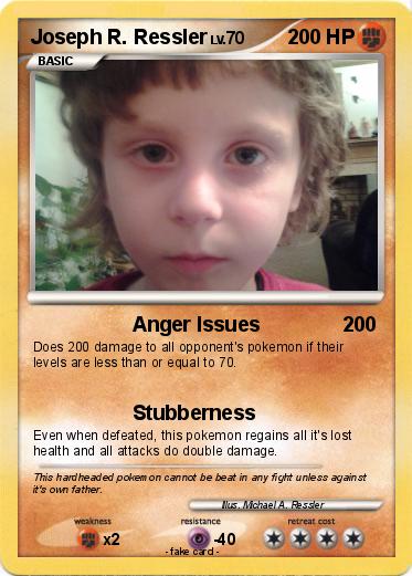 Pokémon Joseph R Ressler - Anger Issues - My Pokemon Card