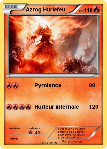 Pokémon Azrog Hurlefeu - Pyrolance - Ma carte Pokémon